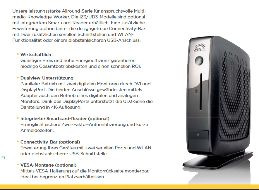 Igel UD3-LX-M330C 2GB SSD Thin Client (mini-Computer) für Windows ...