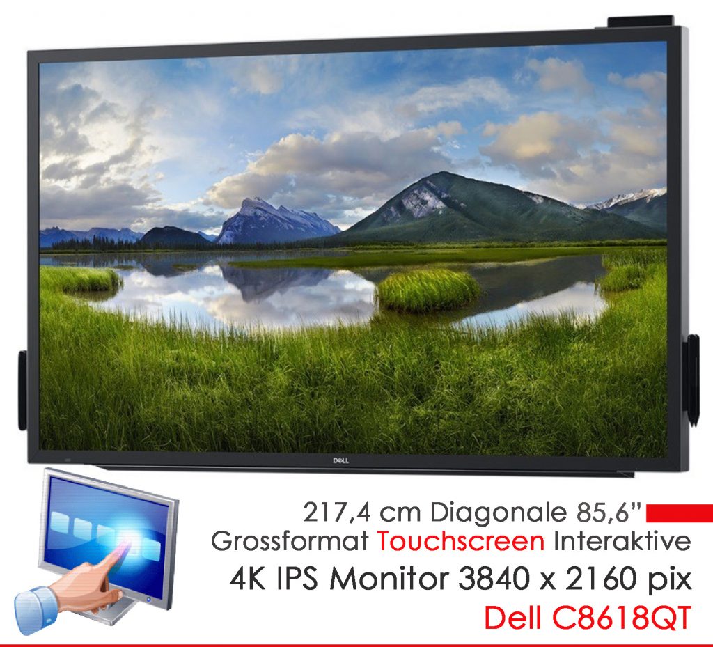 DELL 86″ 217cm 4K INTERACTIVE TOUCHMONITOR C8618QT TOUCHSCREEN ISP TFT ...