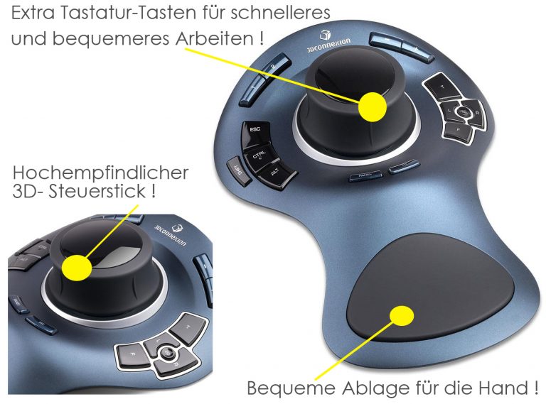 3DConnexion Space Explorer USB 3D Mouse für Windows 7 8 10 ...