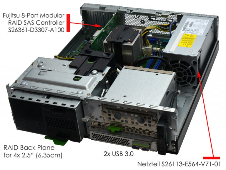 FUjitsu TX1320 M3 Server 26361-K1591-V101 D3307-A13 LSI MegaRAID D3373 ...