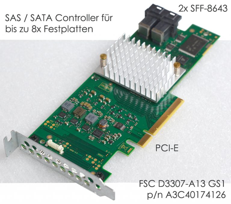 12Gb/s PCIe x8 SAS SATA RAID Controller A3C40174126 SFF-8643 2x ...
