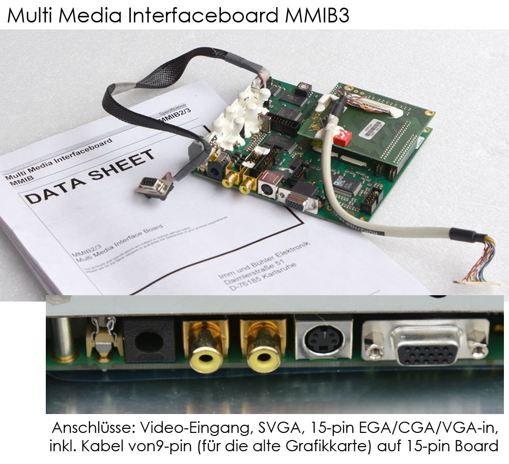 19″ 48cm 9-Pin EGA Industriedisplay OpenFrame Monitor Display 12V Power ...