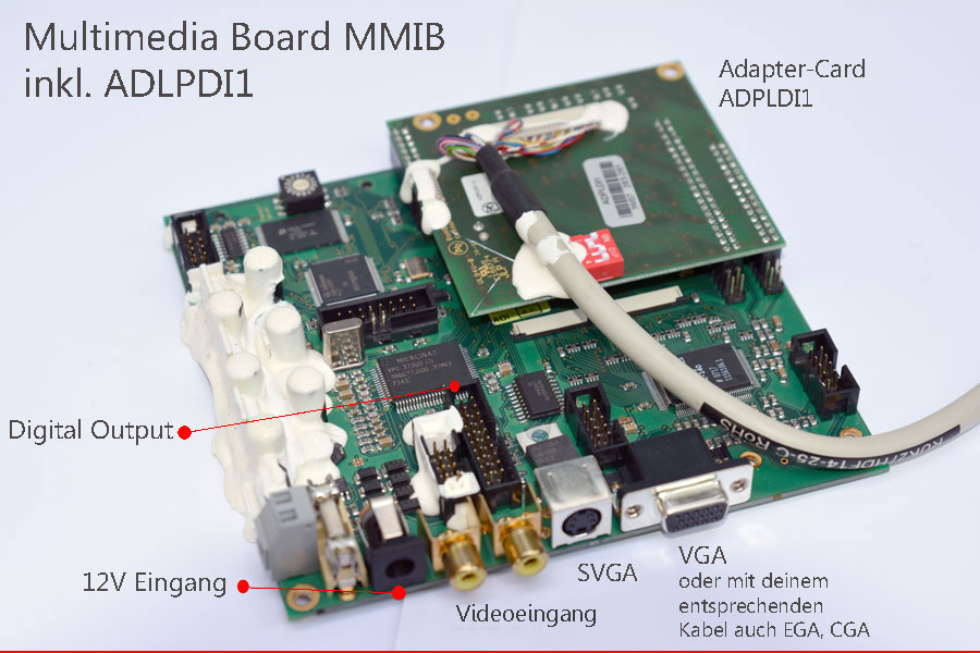 19″ 48cm 9-Pin EGA Industriedisplay OpenFrame Monitor Display 12V Power ...